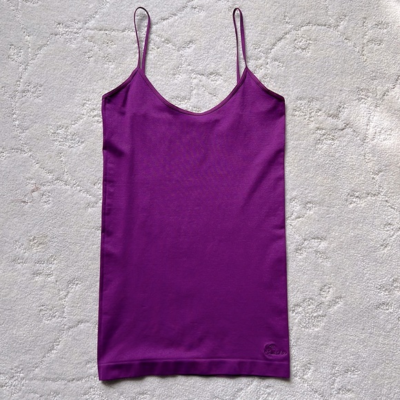 Guess | Tops | Nwot Guess Purple Stretch Tank Wguess Embroidered On ...